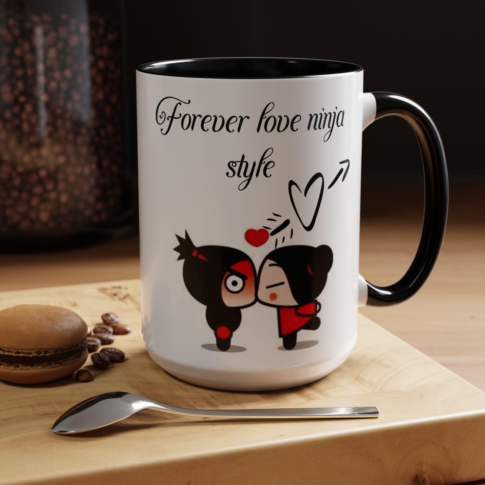 Coffee Mug, Pucca and Garu Cartoon Lovers Cup, Valentine's Day Gift ...
