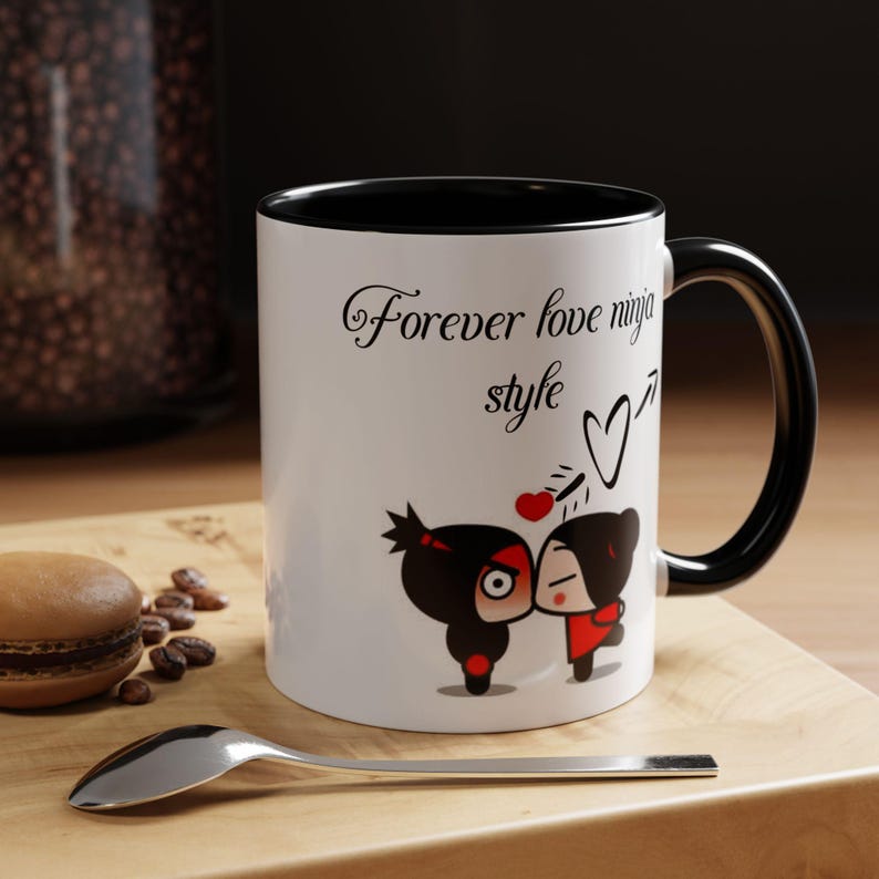 Coffee Mug, Pucca and Garu Cartoon Lovers Cup, Valentine's Day Gift ...