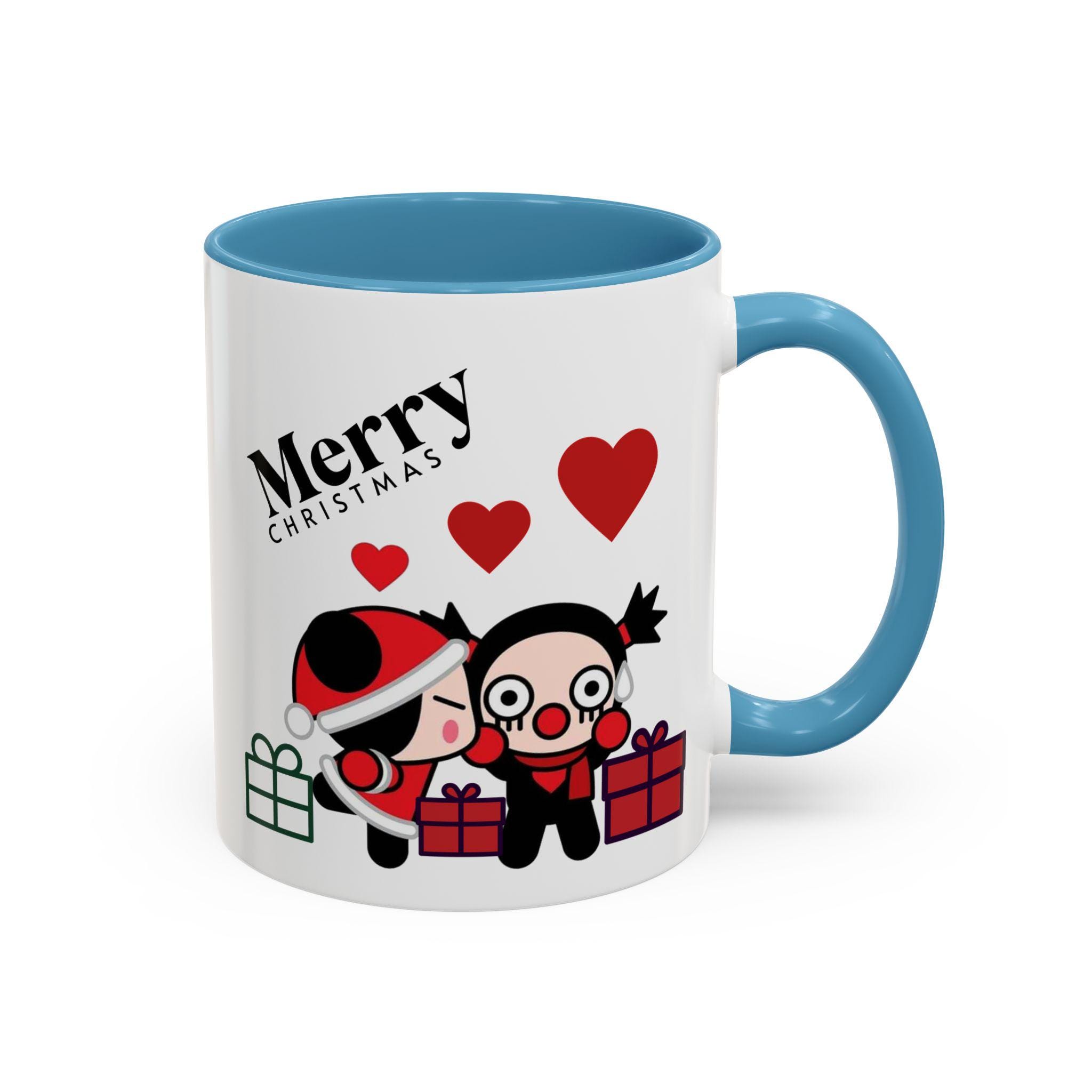 Coffee Mug, Pucca and Garu Christmas Mug, Holiday Gift, Ceramic Cup ...