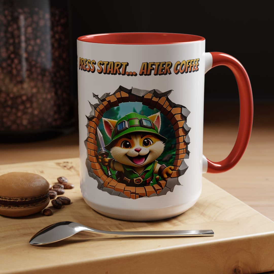 3D Effect Teemo Character Lol Coffee Cup, Gamer Gift, League of Legends ...