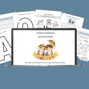 Vowel Ventures Printable Activity Pack for Kids Learning Vowels Made ...