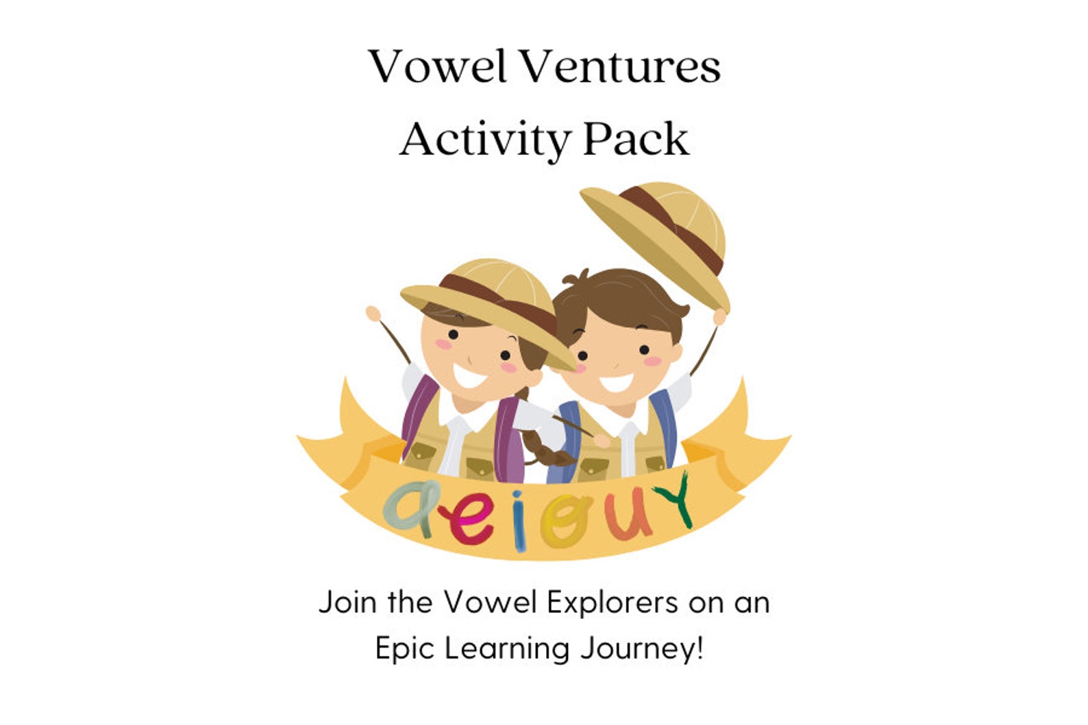Vowel Ventures Printable Activity Pack for Kids Learning Vowels Made ...
