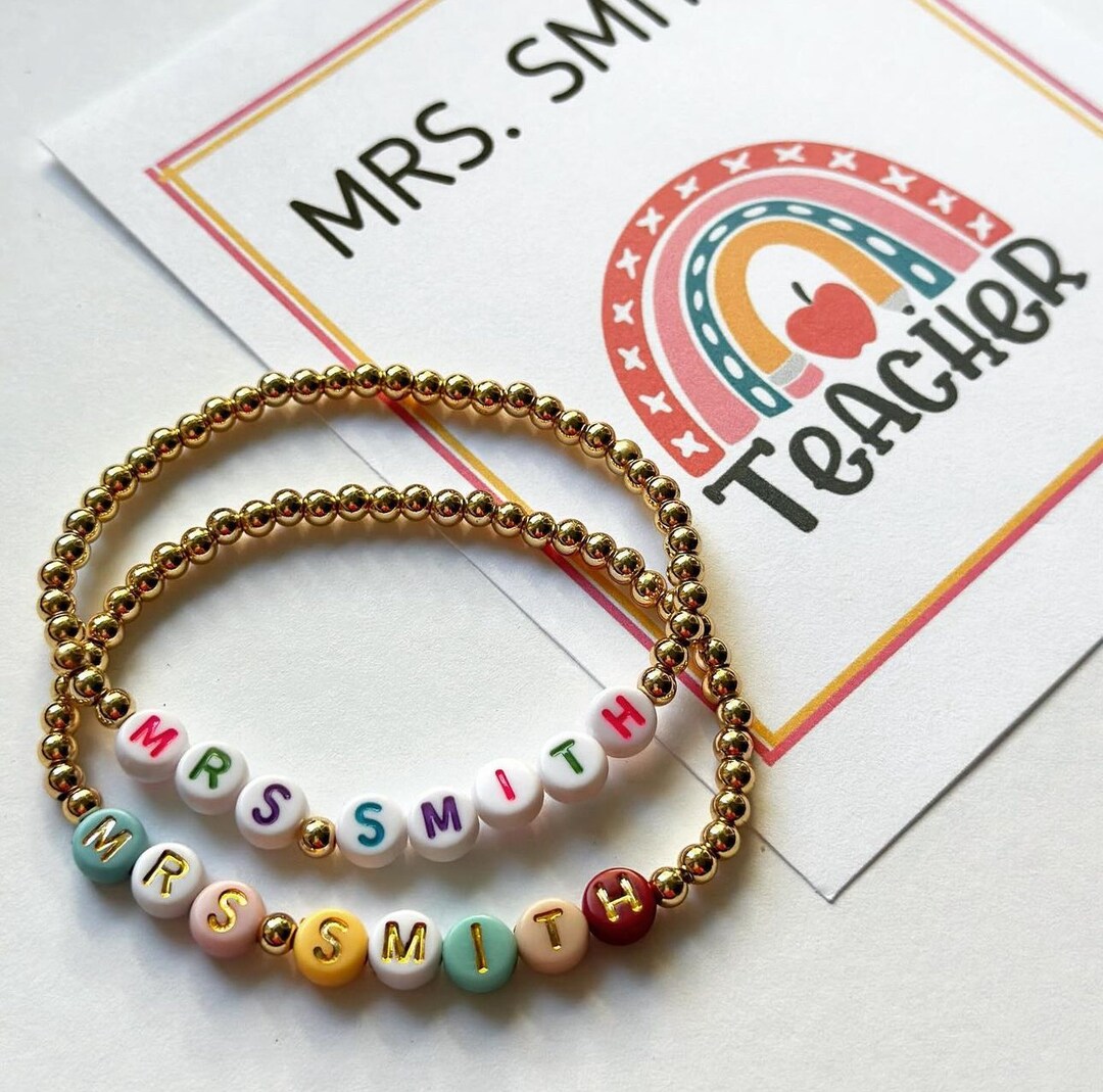 Teacher Bracelet Teacher Gift. Personalized Teachers Gift. Teacher ...