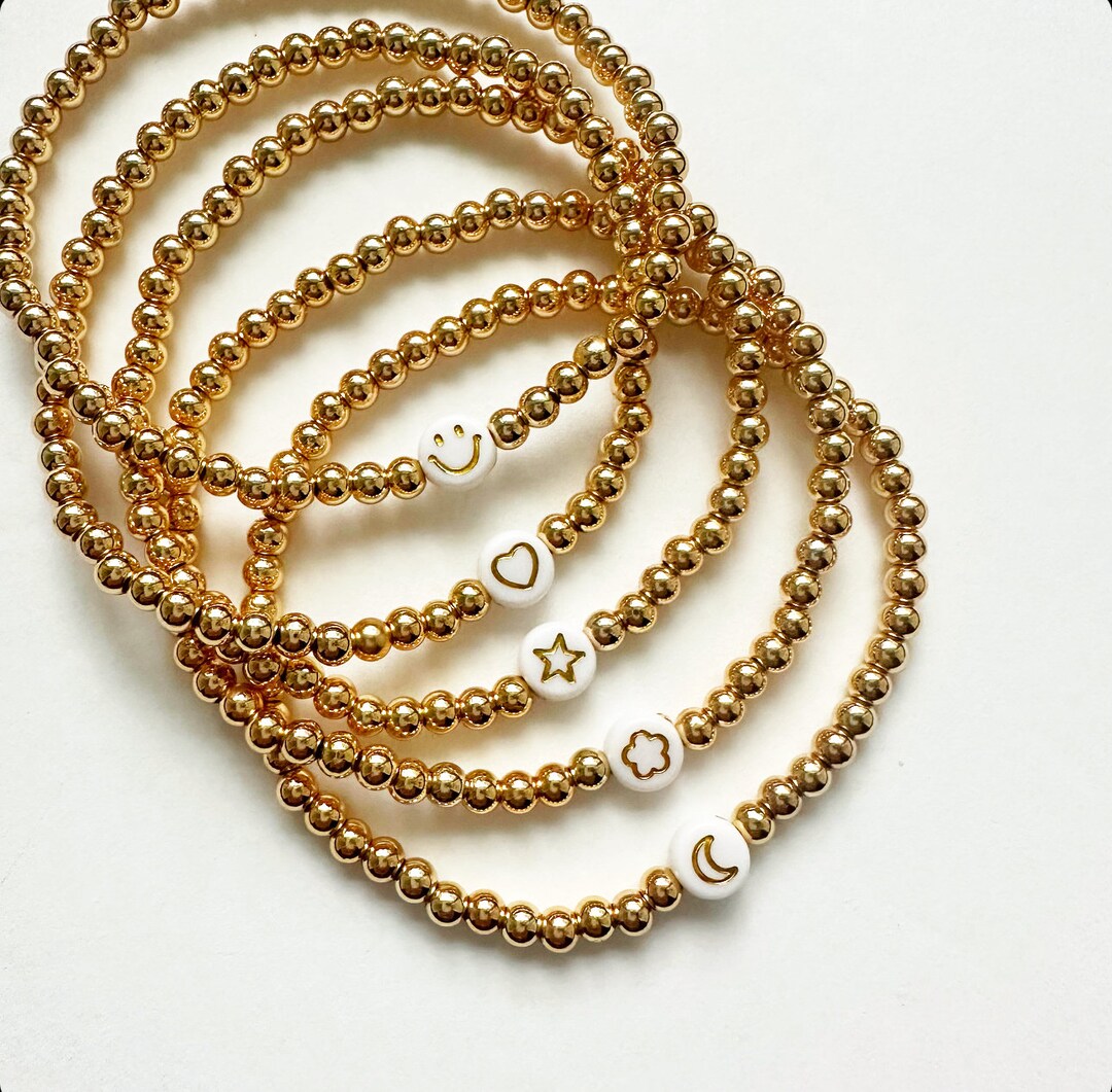 Smiley Face Bracelet, Heart, Star, Flower, Moon, Mother's Day Gift ...
