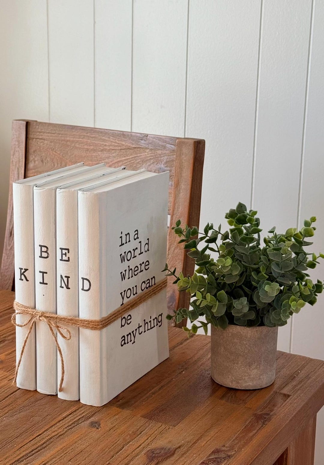 STAMPED BOOK STACKS. Recycled Books, Farmhouse Stamped Books ...