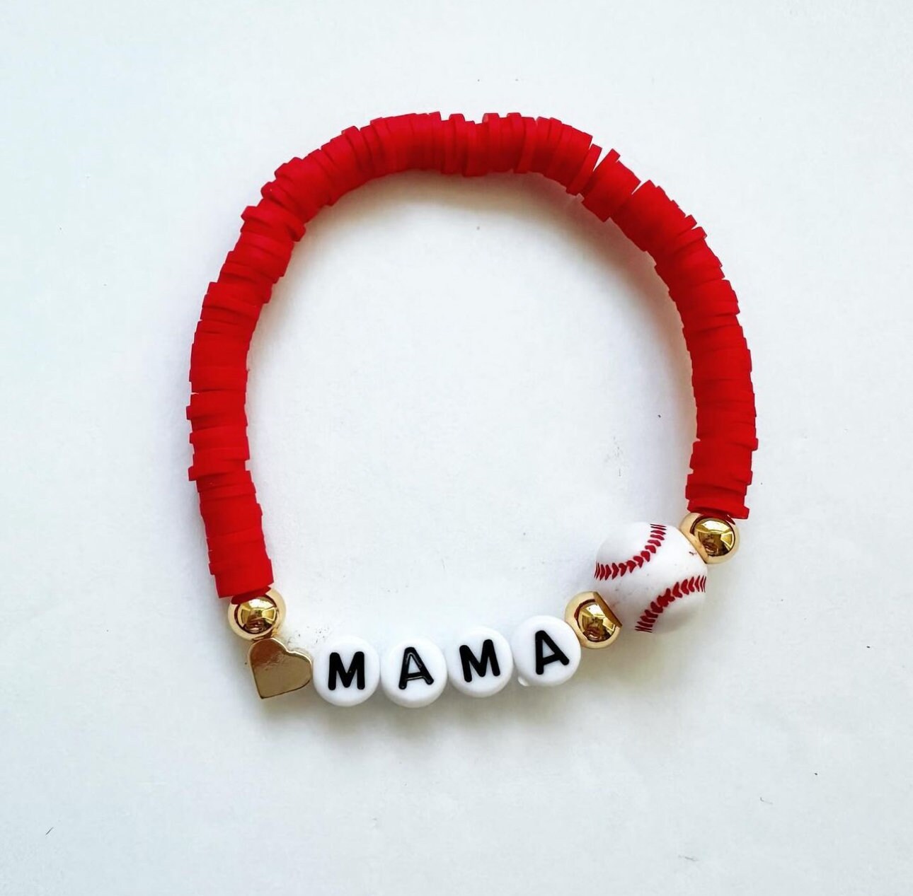 BASEBALL. Softball, Heishi Bracelet, Kids, Adults, Sports Bracelet ...