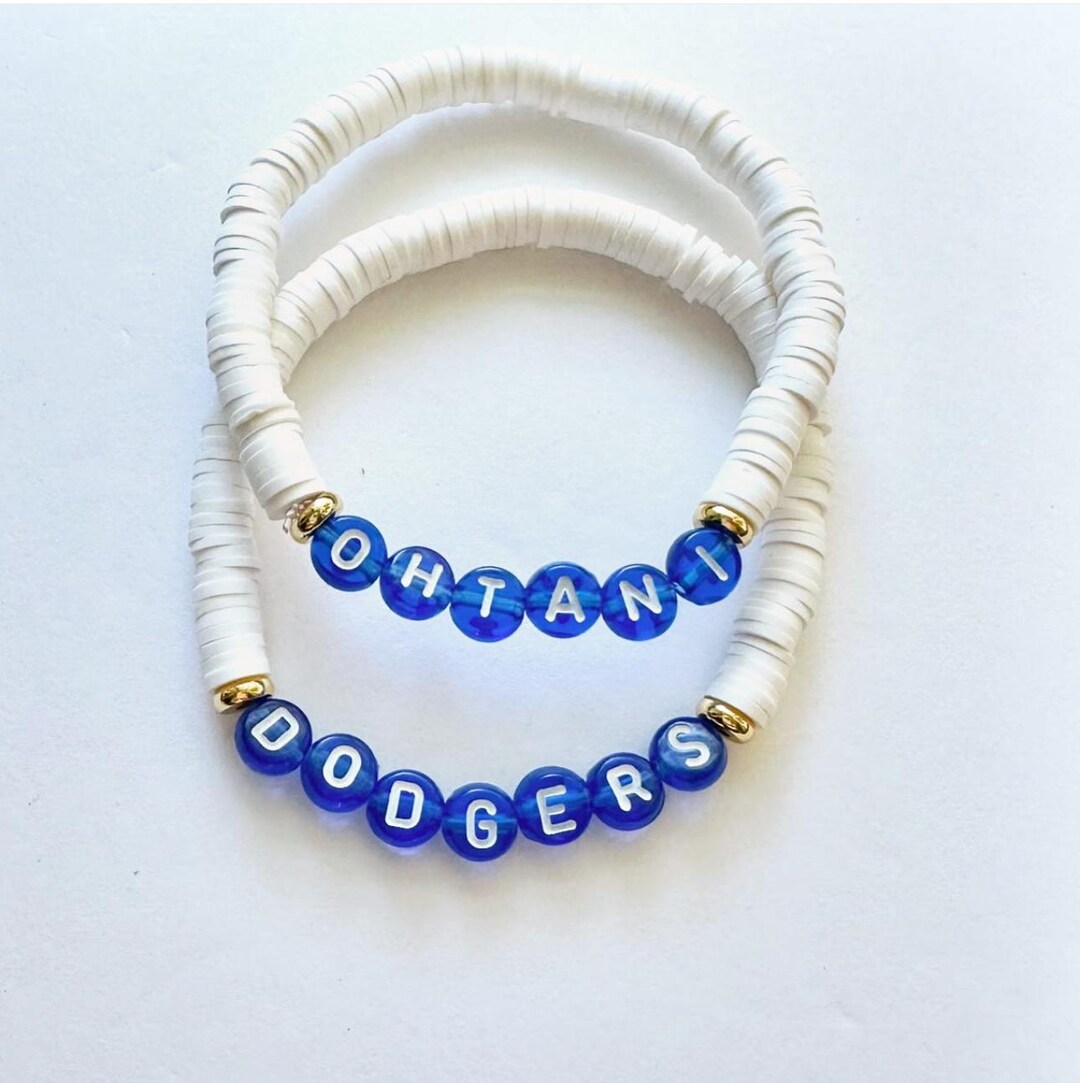 DODGERS. Baseball Bracelet. Personalized Baseball Bracelet. Baseball ...