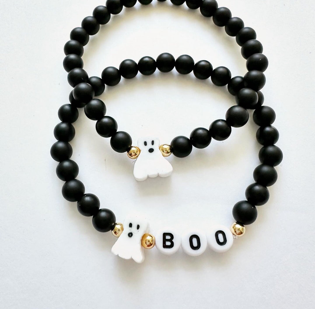 HALLOWEEN. Ghost Bracelet. Cute Ghost Bracelet. Trick or Treat. Spooky ...