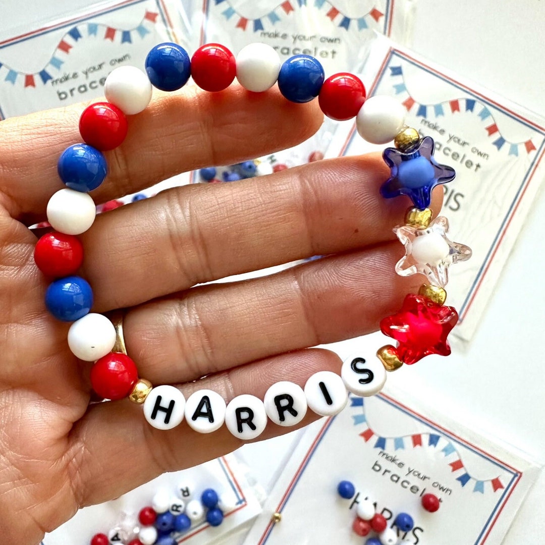 DIY Bracelet Making Kit, USA. ELECTIONS. Bracelet Making Kit. Harris ...