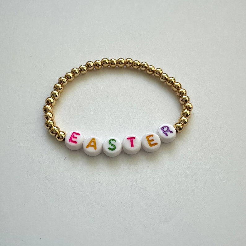 Easter Beaded Bracelet, Personalized Gift for Her, Kids, Adults, Easter ...