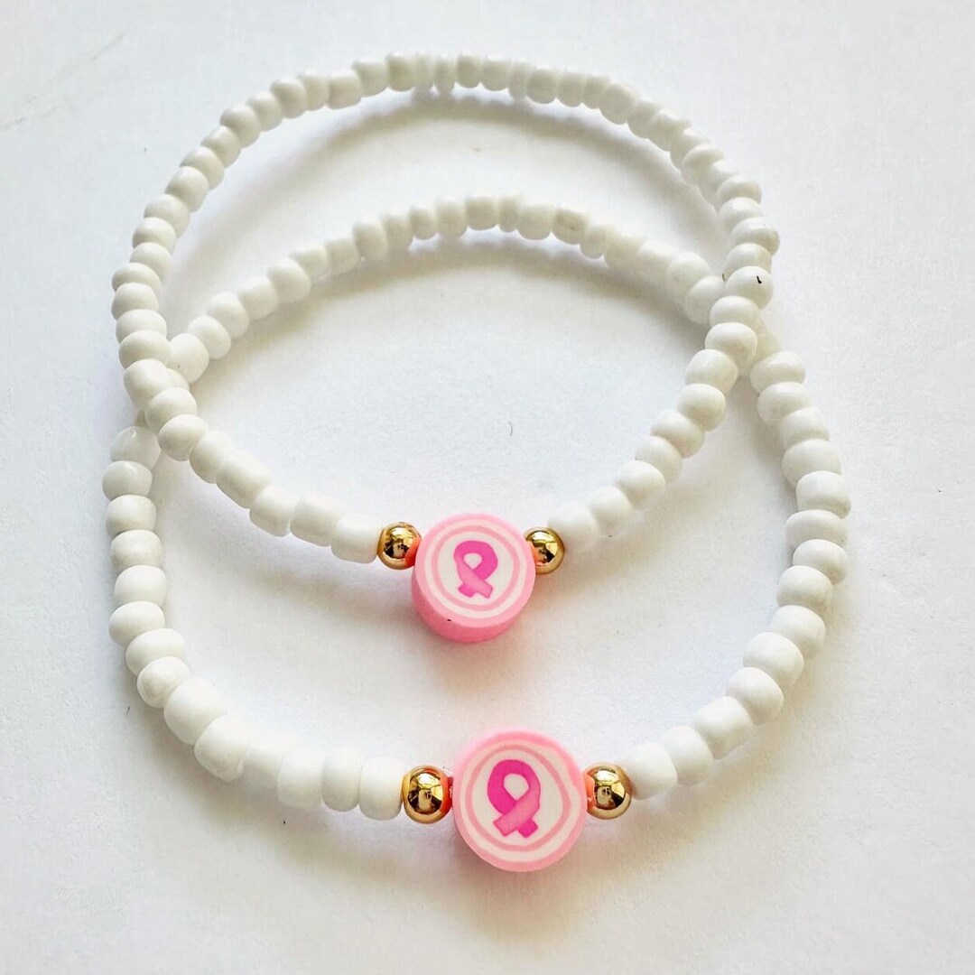 THINK. PINK. BREAST Cancer Awareness Bracelet. Pink Ribbon Bracelet ...