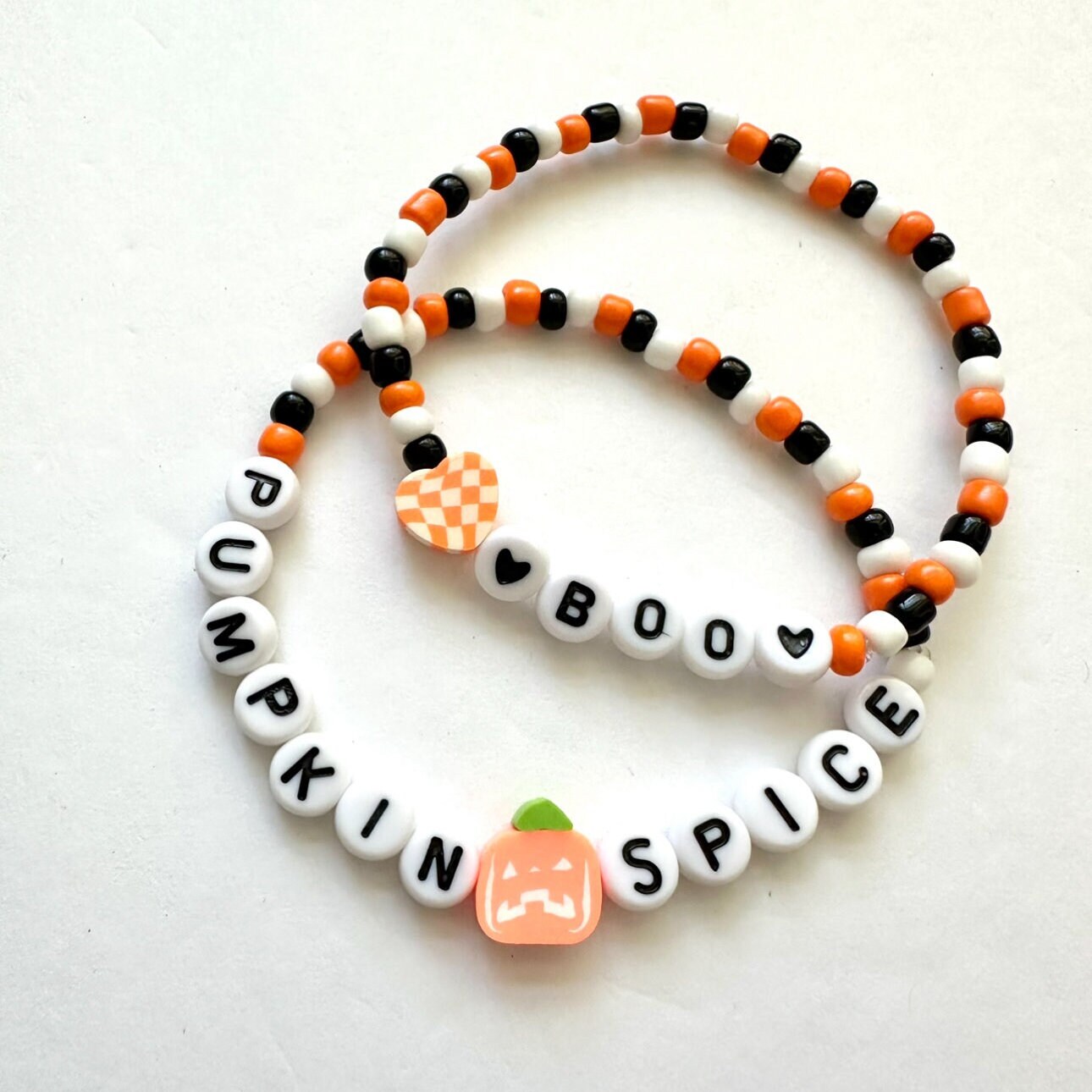 HALLOWEEN. Mixed Beads Bracelet. Whimsical. Trick or Treat. Spooky. Boo ...