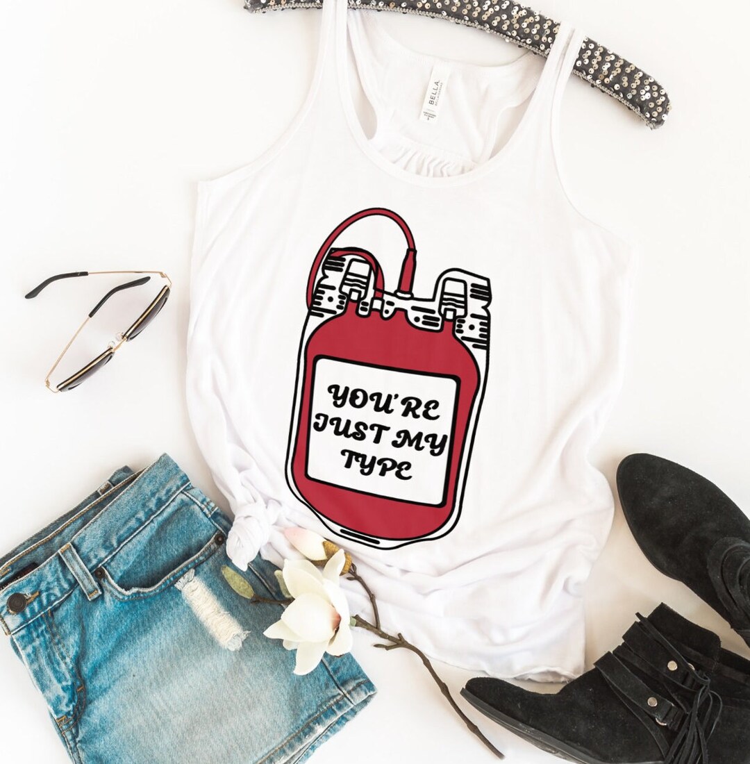 Youre Just My Type Detailed Blood Bag - Etsy