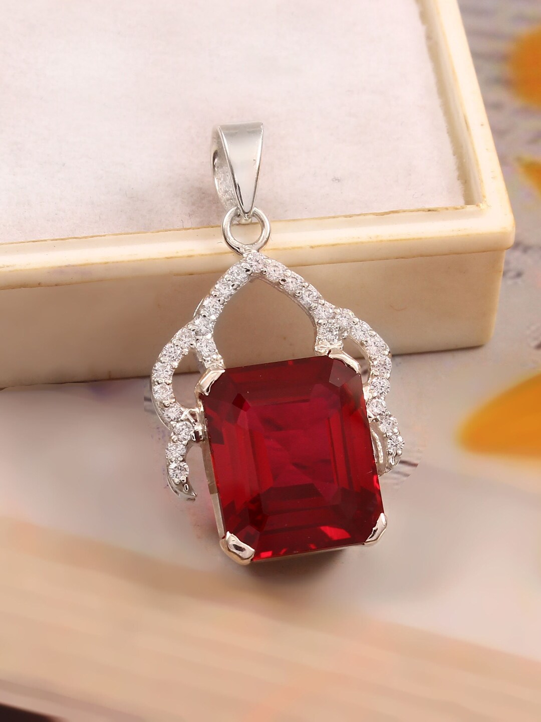 Pigeon Red Ruby 925 Sterling Silver Ruby Pendant Ruby Corundum Handmade ...