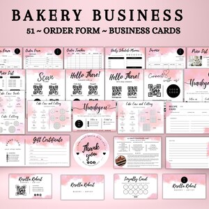 Pink Bakery Order Form Bundle Template Forms Editable Template Invoice ...