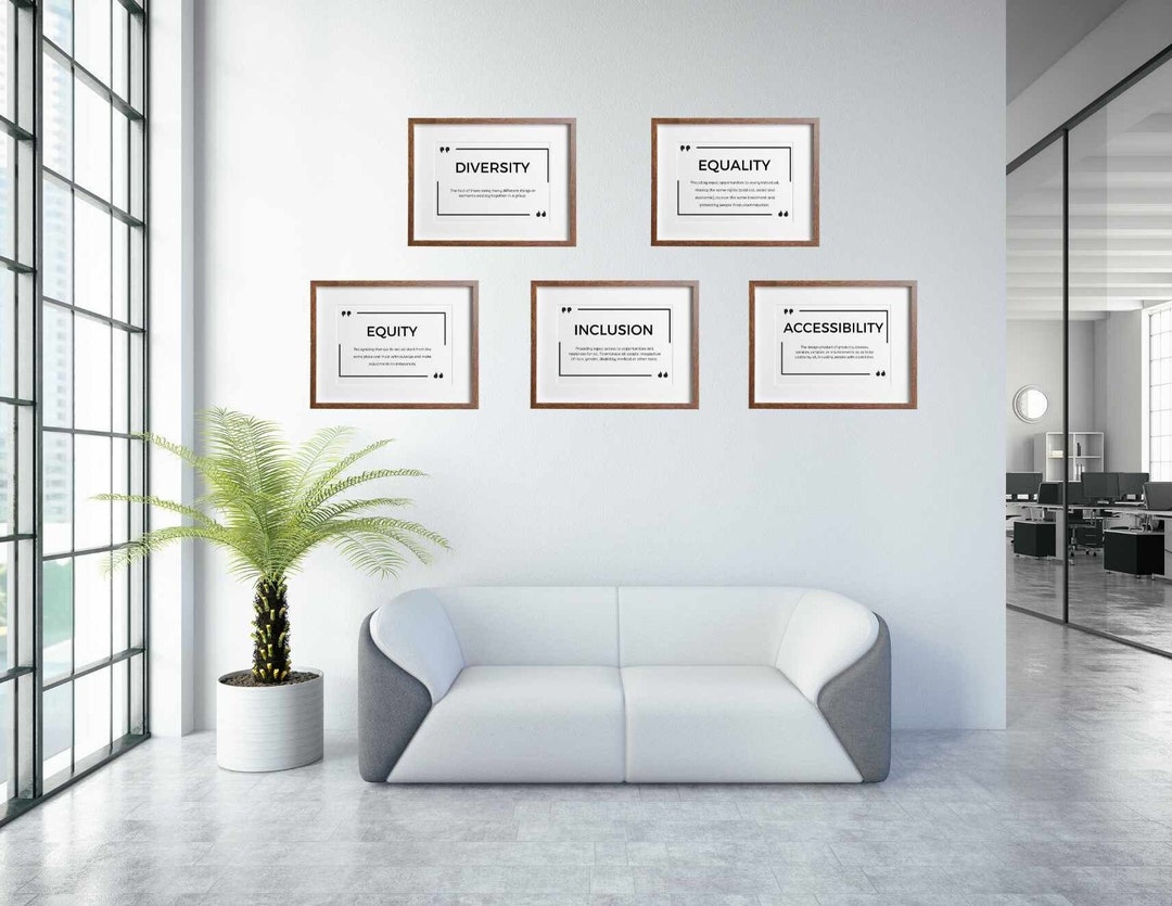 Equity, Equality, Diversity, Inclusion, Accessibility Posters/ Wall Art ...