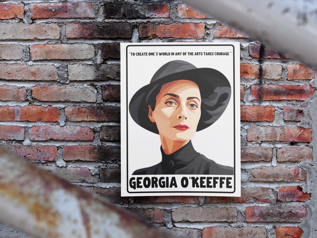 Georgia O'keeffe Artist Portrait Classroom Poster - Digital PDF and PNG ...