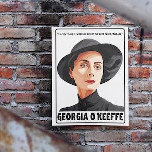 Georgia O'keeffe Artist Portrait Classroom Poster Digital PDF and PNG ...