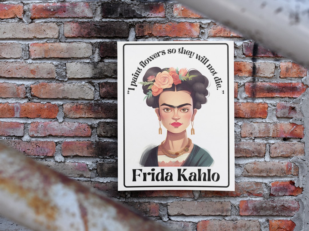 Frida Kahlo Artist Portrait Classroom Poster - Digital PDF and PNG ...