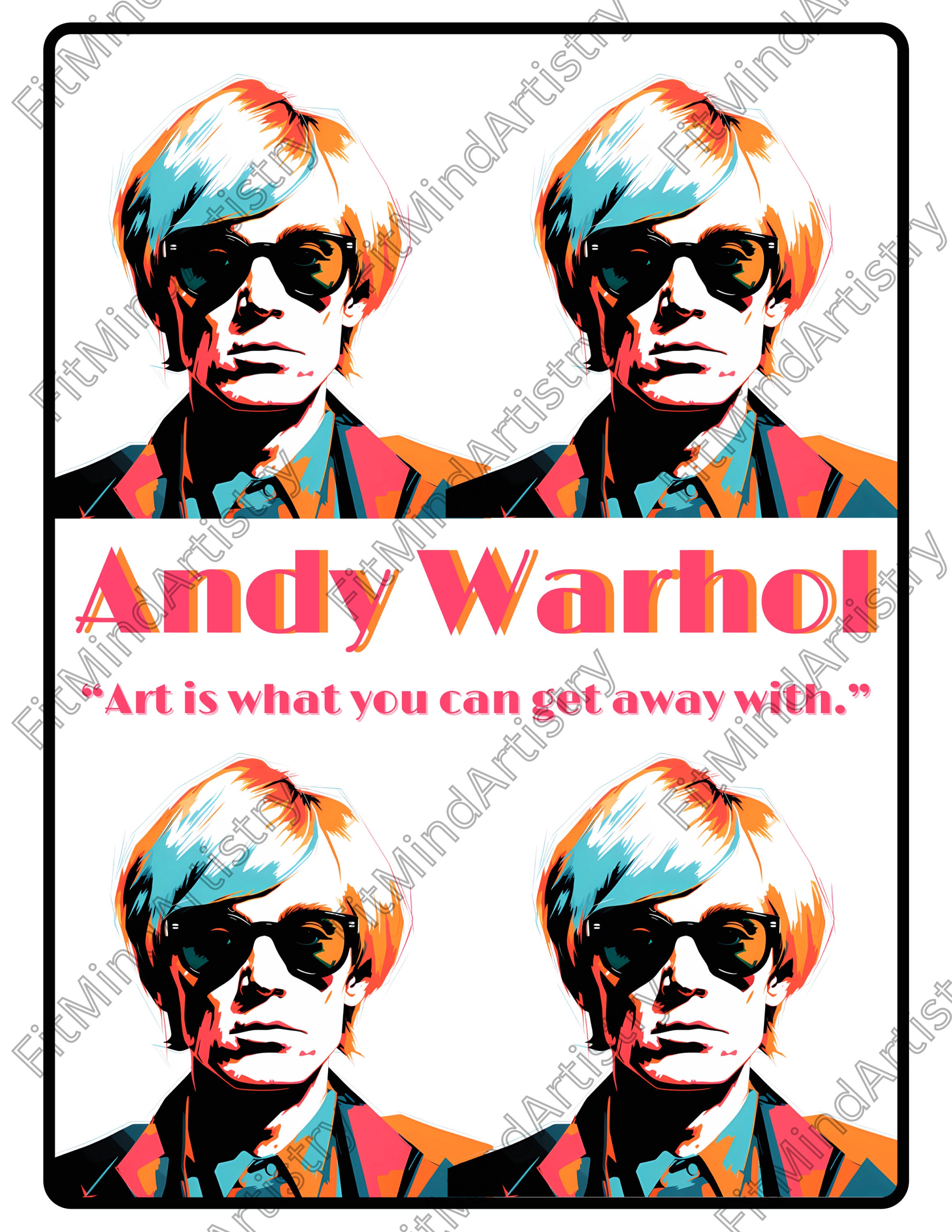 Andy Warhol Artist Portrait Classroom Poster Digital PDF and - Etsy