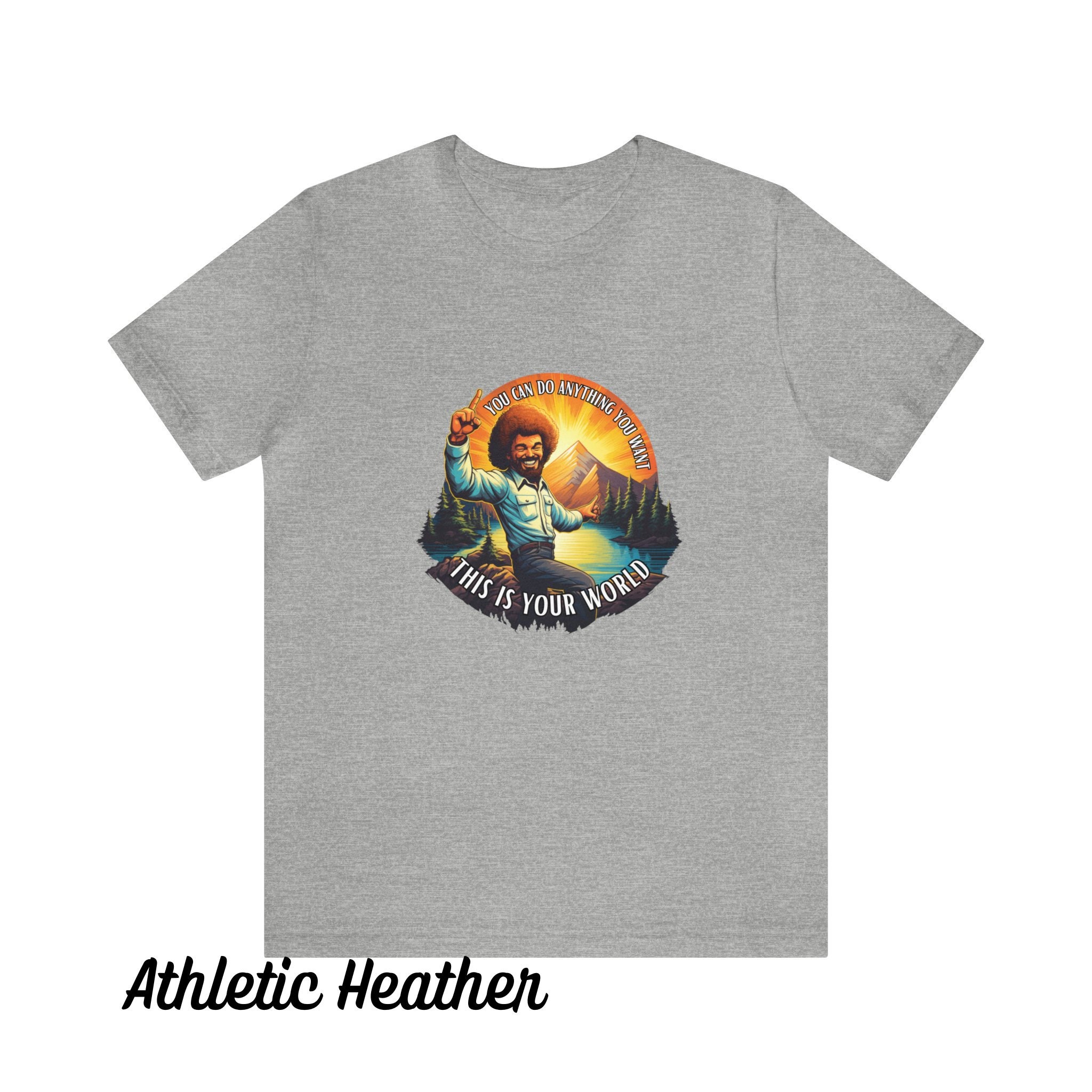 Bob Ross Retro Vibes this is Your World T-shirt Unisex Tee Bob Ross ...