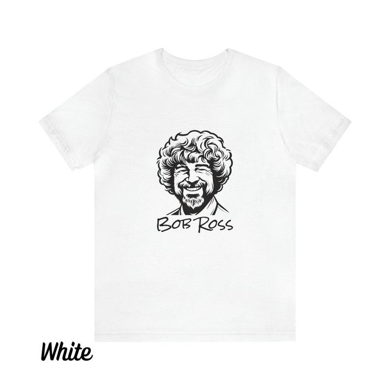 Bob Ross Minimalist Portrait T-shirt | Unisex Tee | Gift for Artist or ...