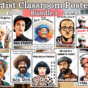 Artist Digital Poster Bundle for Classroom or Home - 10 Popular Artists ...