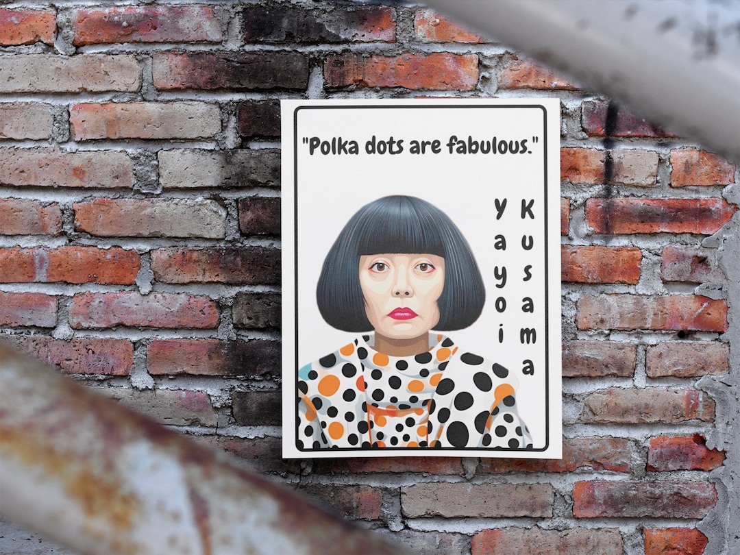 Yayoi Kusama Artist Portrait Classroom Poster - Digital PDF and PNG ...