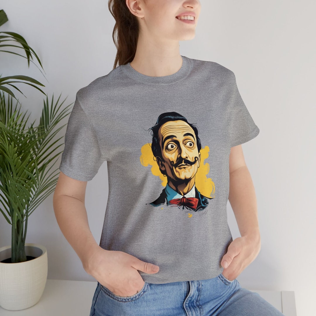 Salvador Dali Retro Portrait Tee | Classic Cotton Art Shirt | Unique ...