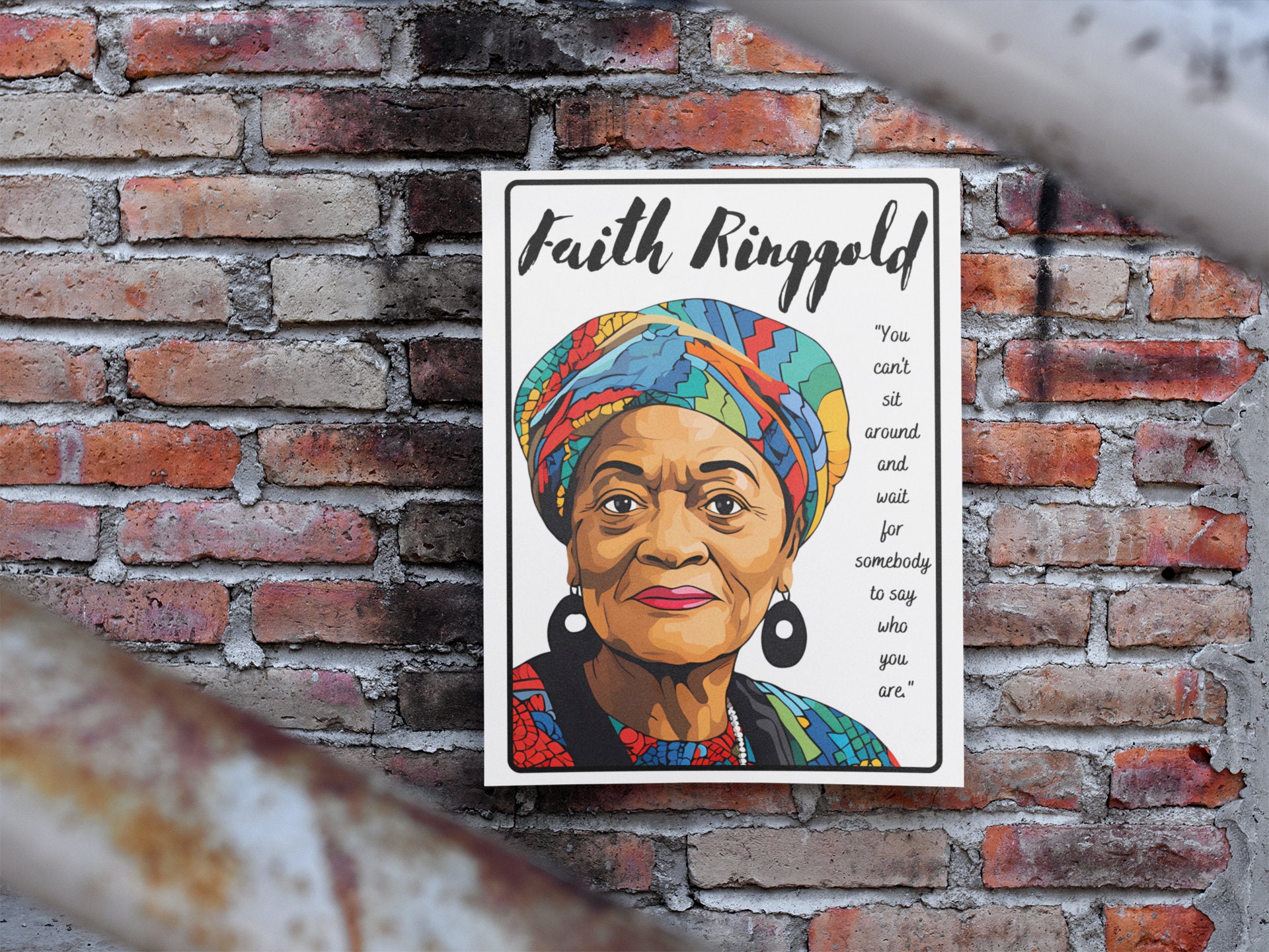 Faith Ringgold Artist Portrait Classroom Poster - Digital PDF and PNG ...