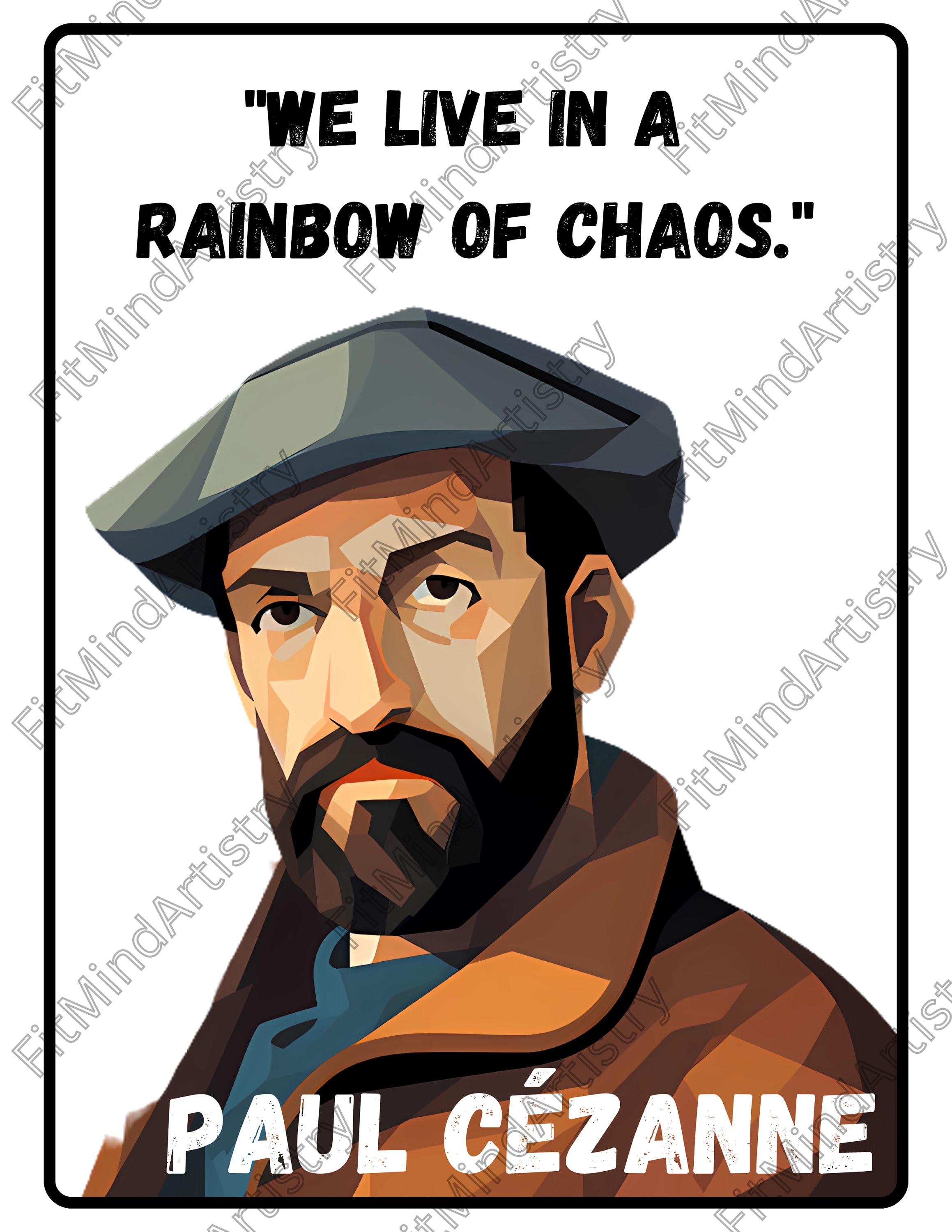 Paul Cézanne Artist Portrait Classroom Poster - Digital PDF and PNG ...