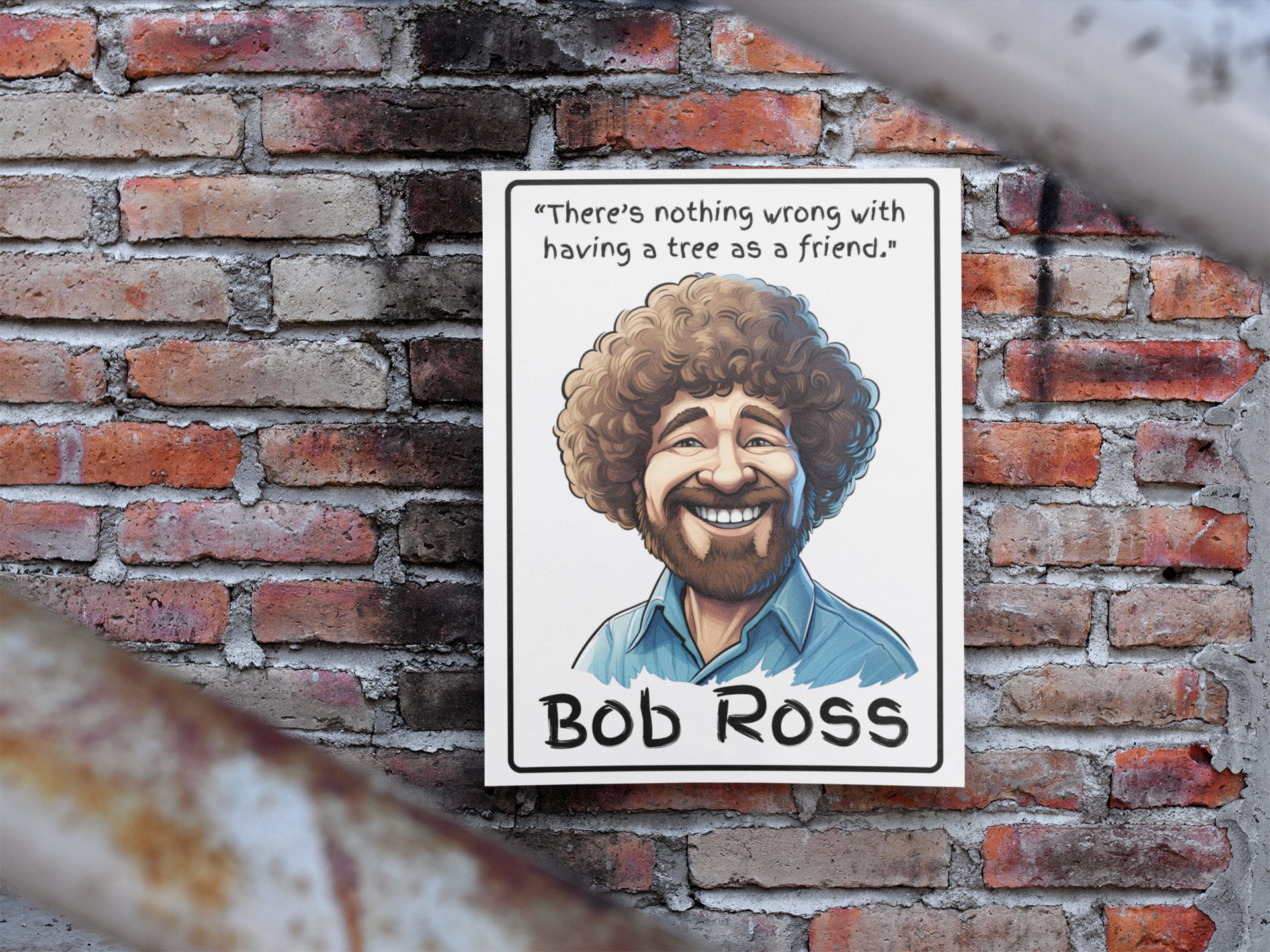 Bob Ross Artist Portrait Classroom Poster - Digital PDF and PNG, Bob ...