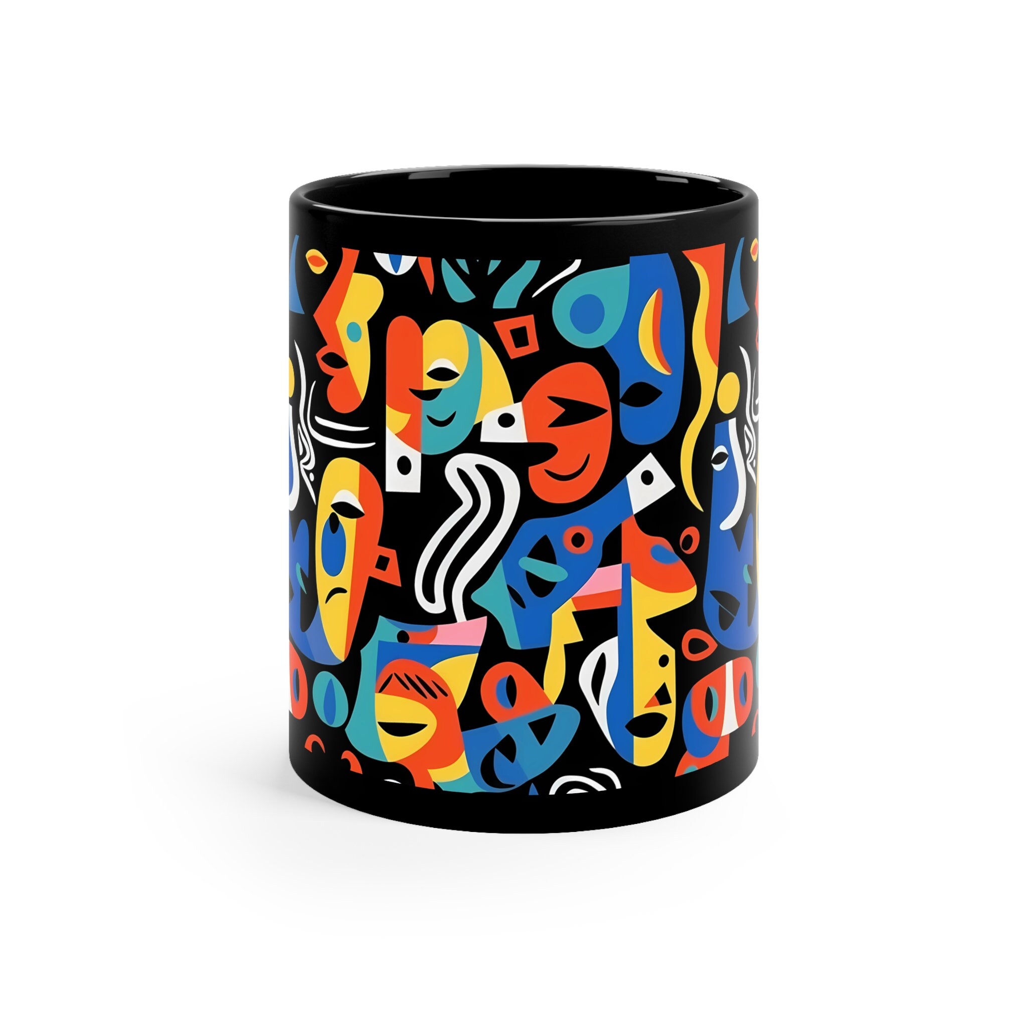 Picasso Inspired Black Coffee Mug | 11 Oz Ceramic Cup | Picasso | Pablo ...