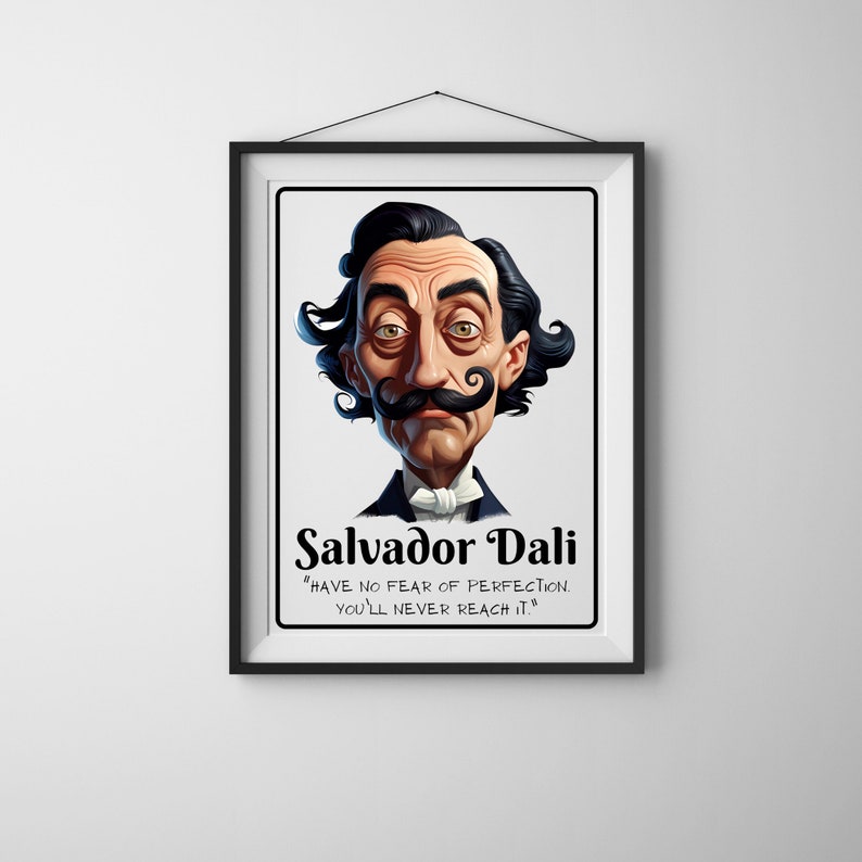 Salvador Dali Artist Portrait Classroom Poster Digital PDF and PNG ...