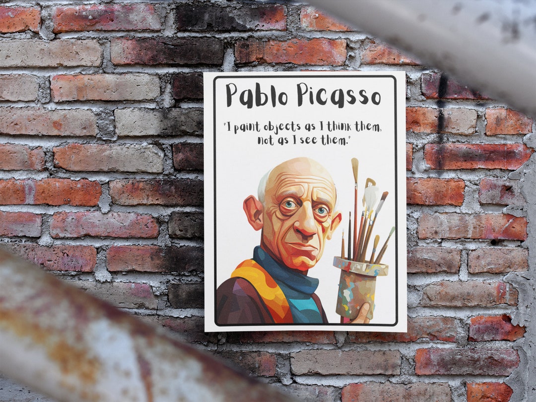 Pablo Picasso Artist Portrait Classroom Poster - Digital PDF and PNG ...