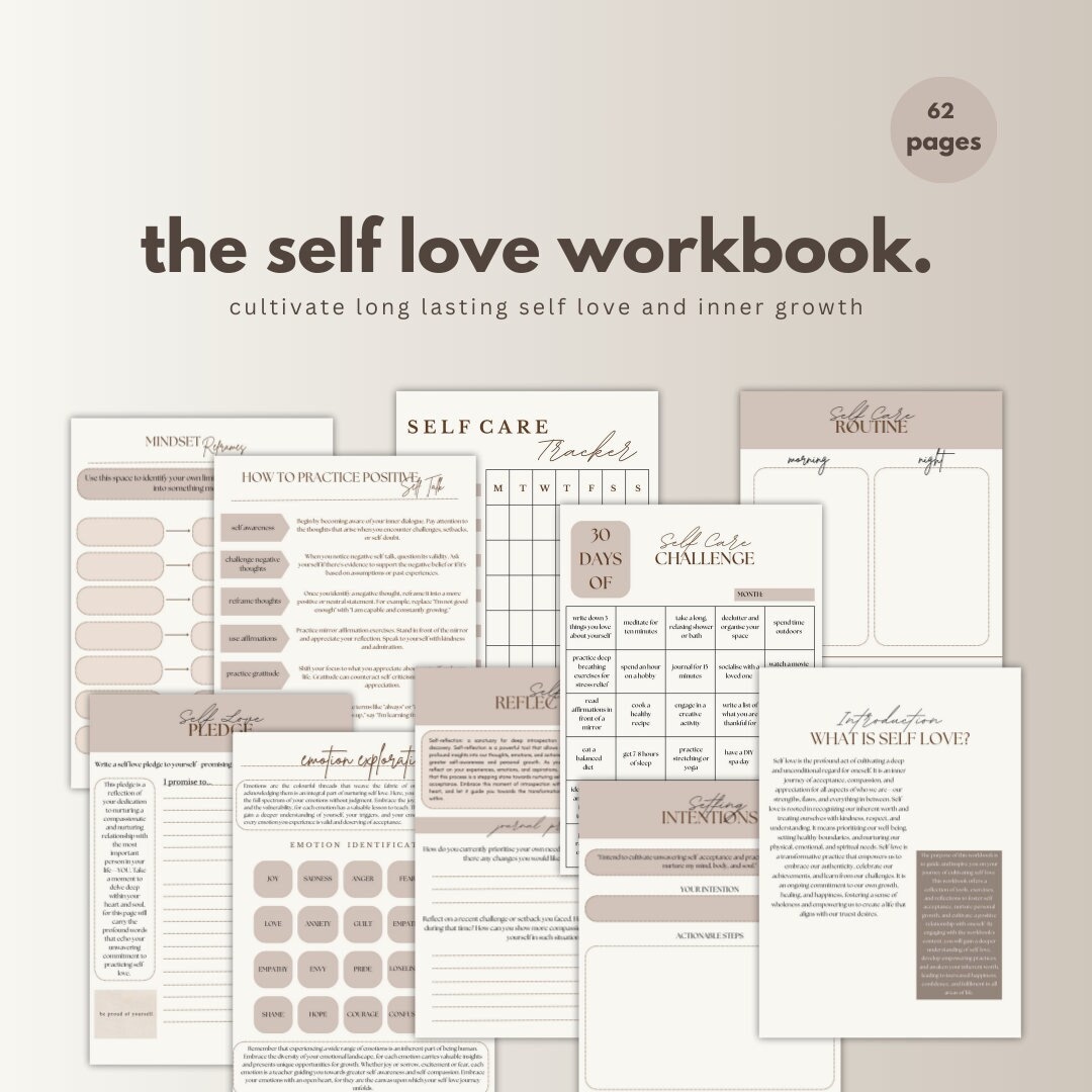 Digital Self Love Workbook | Journey to Inner Healing | Self Love ...