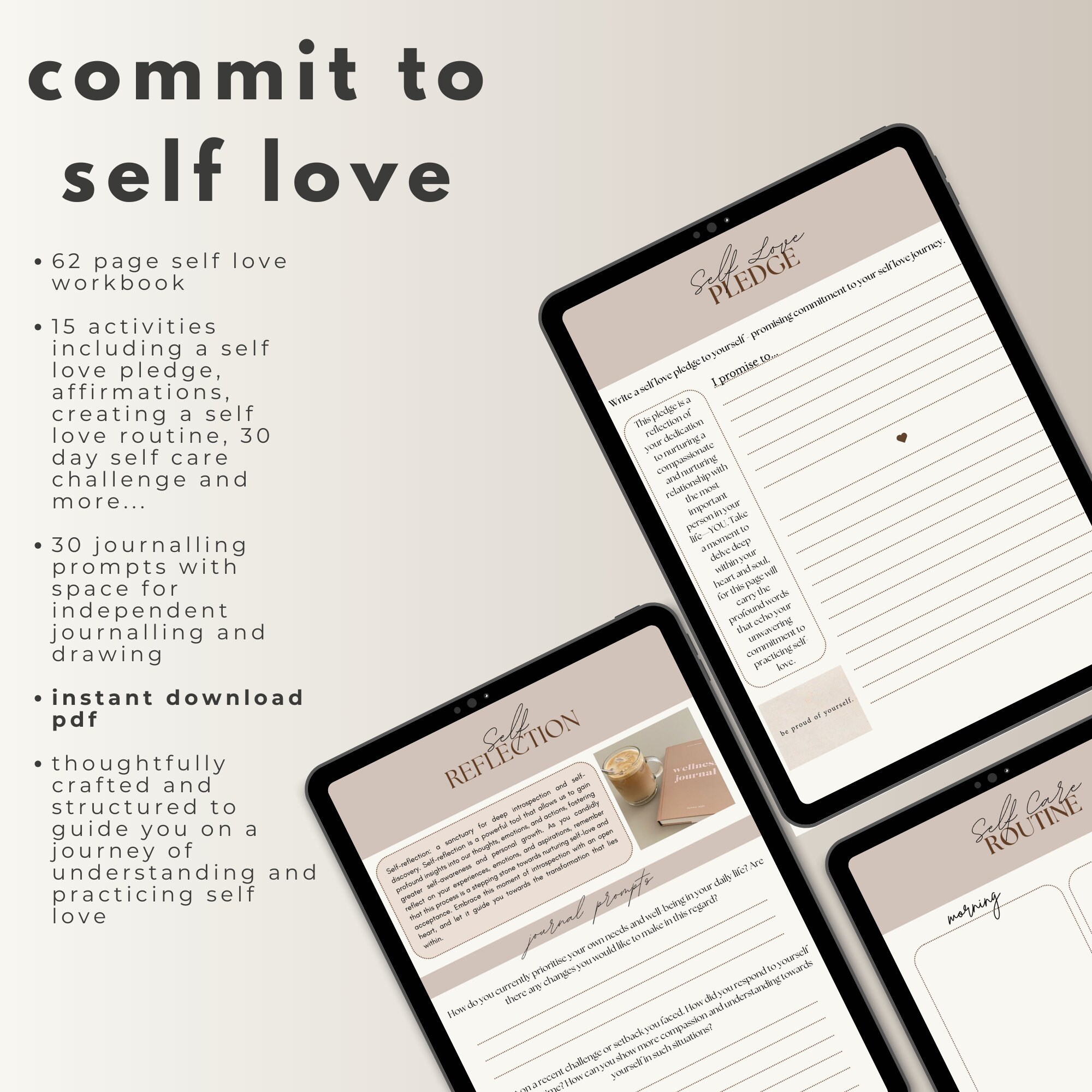 Digital Self Love Workbook Journey to Inner Healing Self Love Journal ...