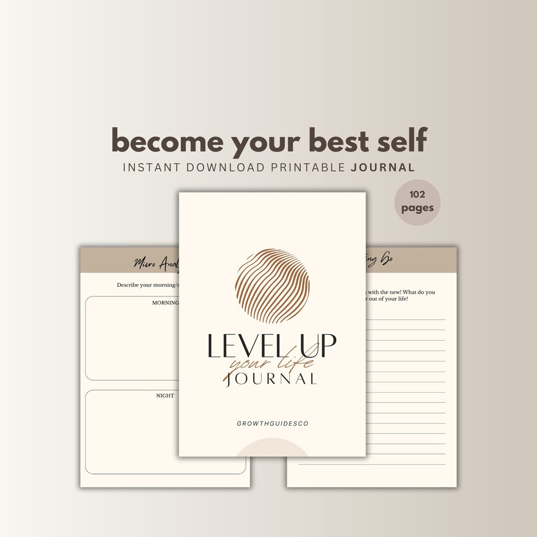 Become Your Best Self Journal, Level up Your Life, Become That Girl ...