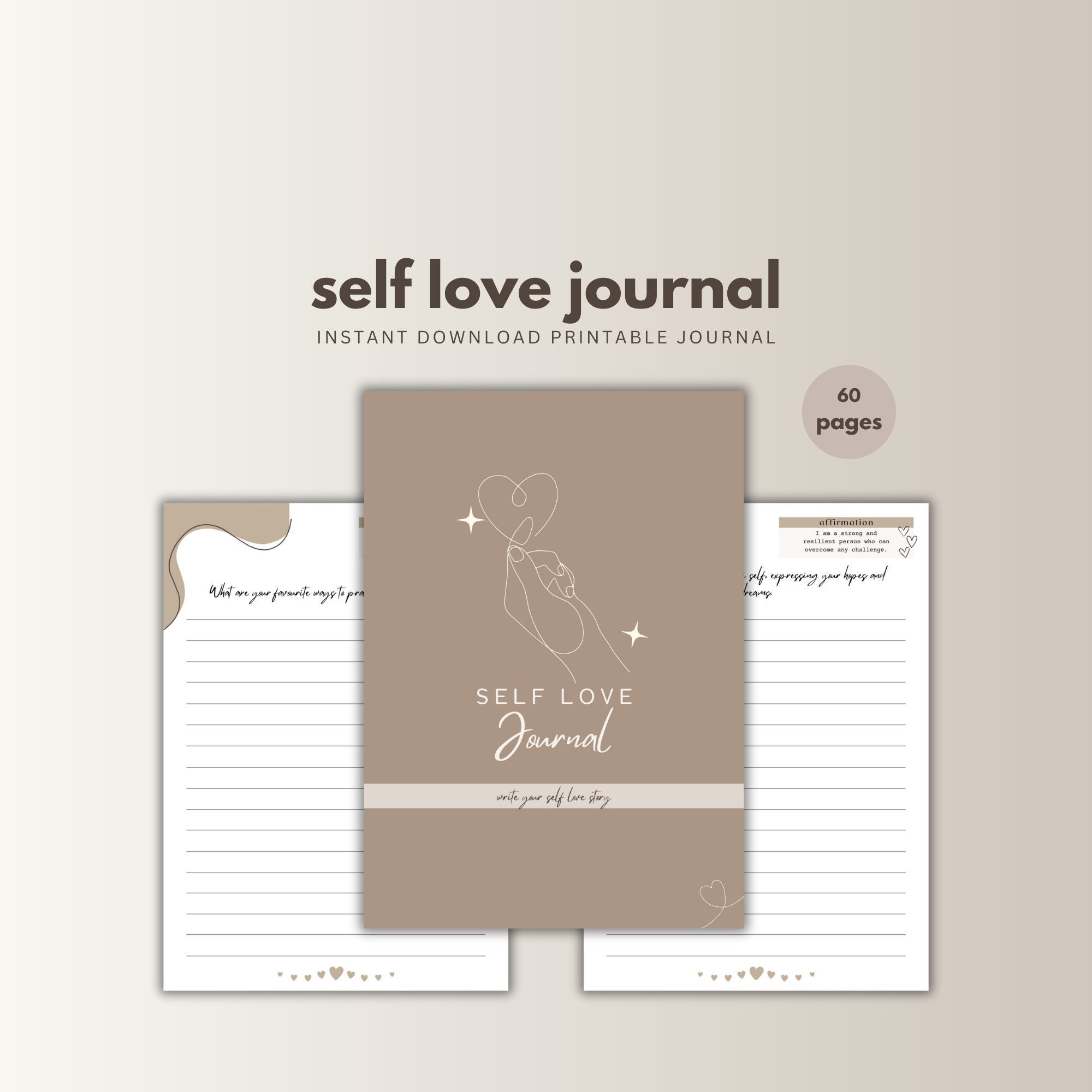 Self Love Journal Printable, Self Love Workbook, Journal Prompts, Self ...