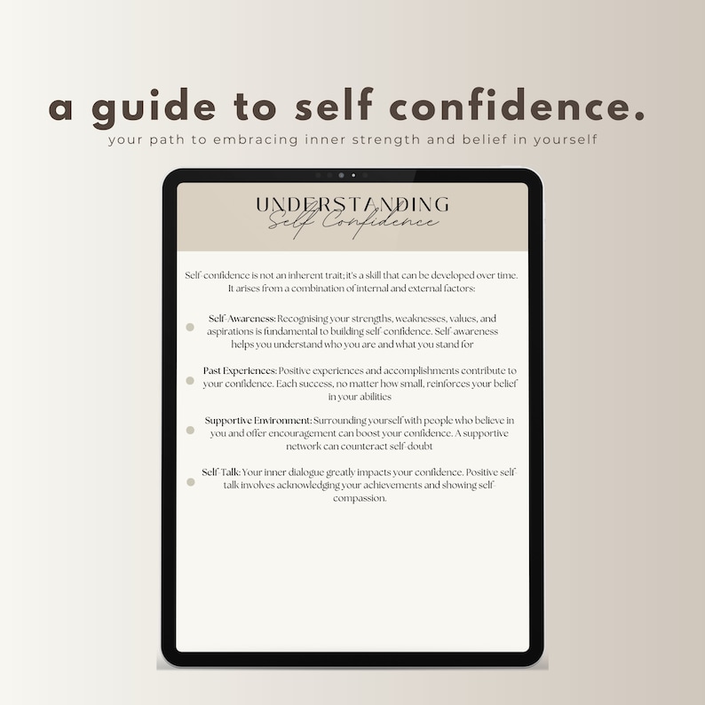 Self Confidence Printable Workbook Self-esteem Build Confidence ...