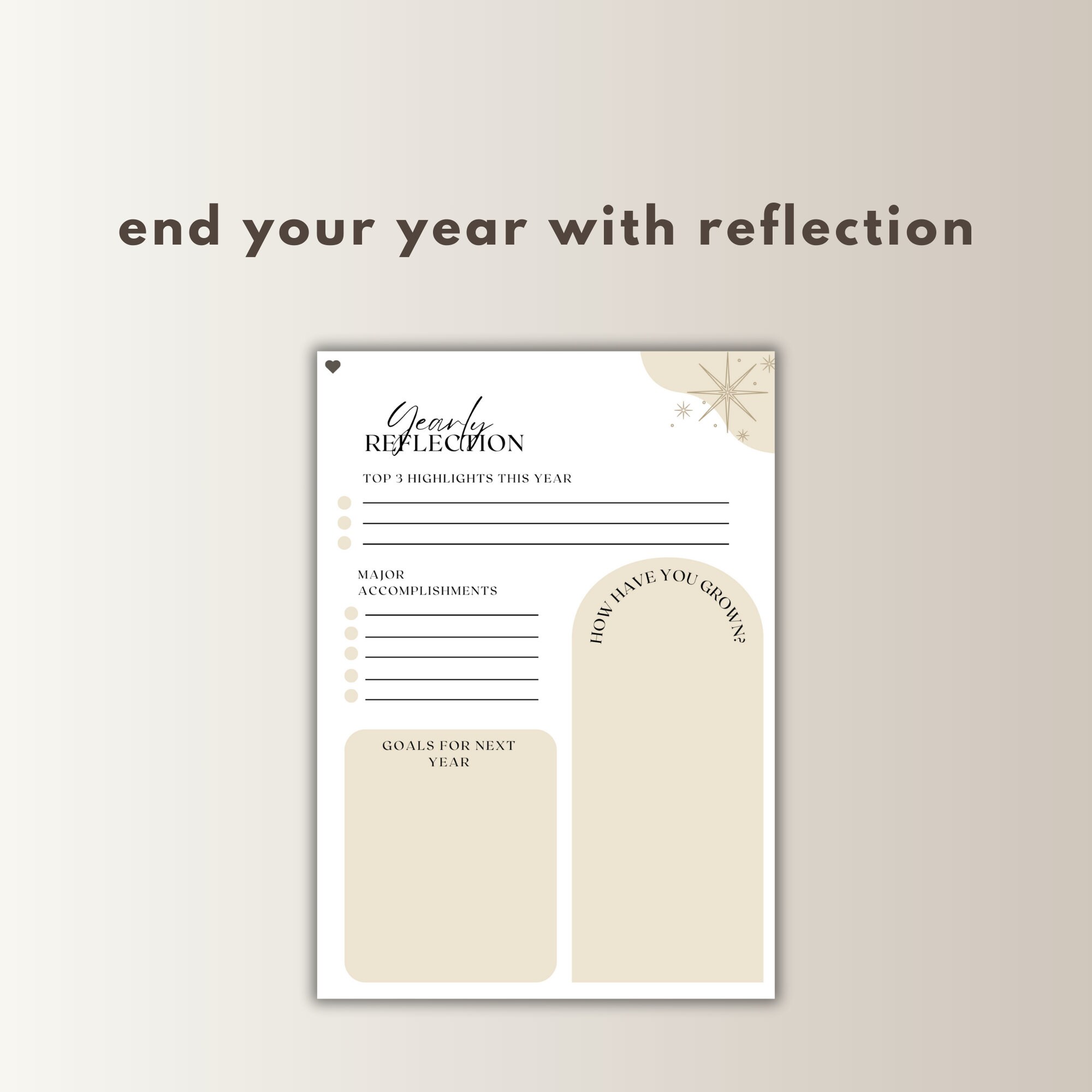 Digital Gratitude Journal, 365 Daily Prompts, Monthly Yearly Reflection ...