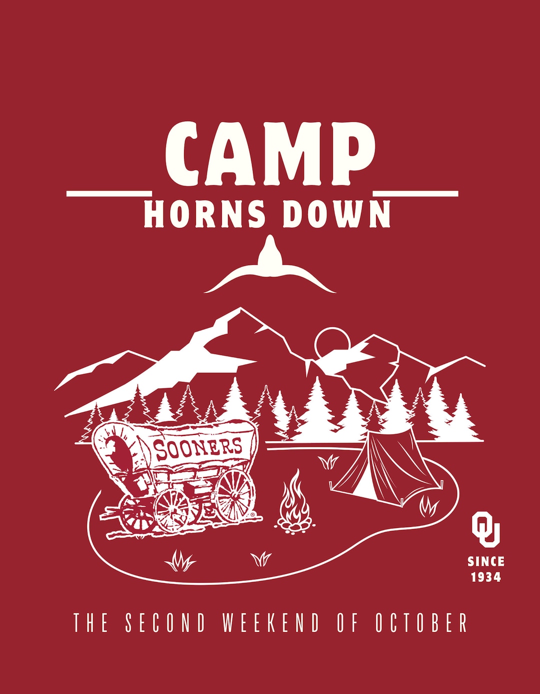 Camp Horns Down OU SVG - Etsy
