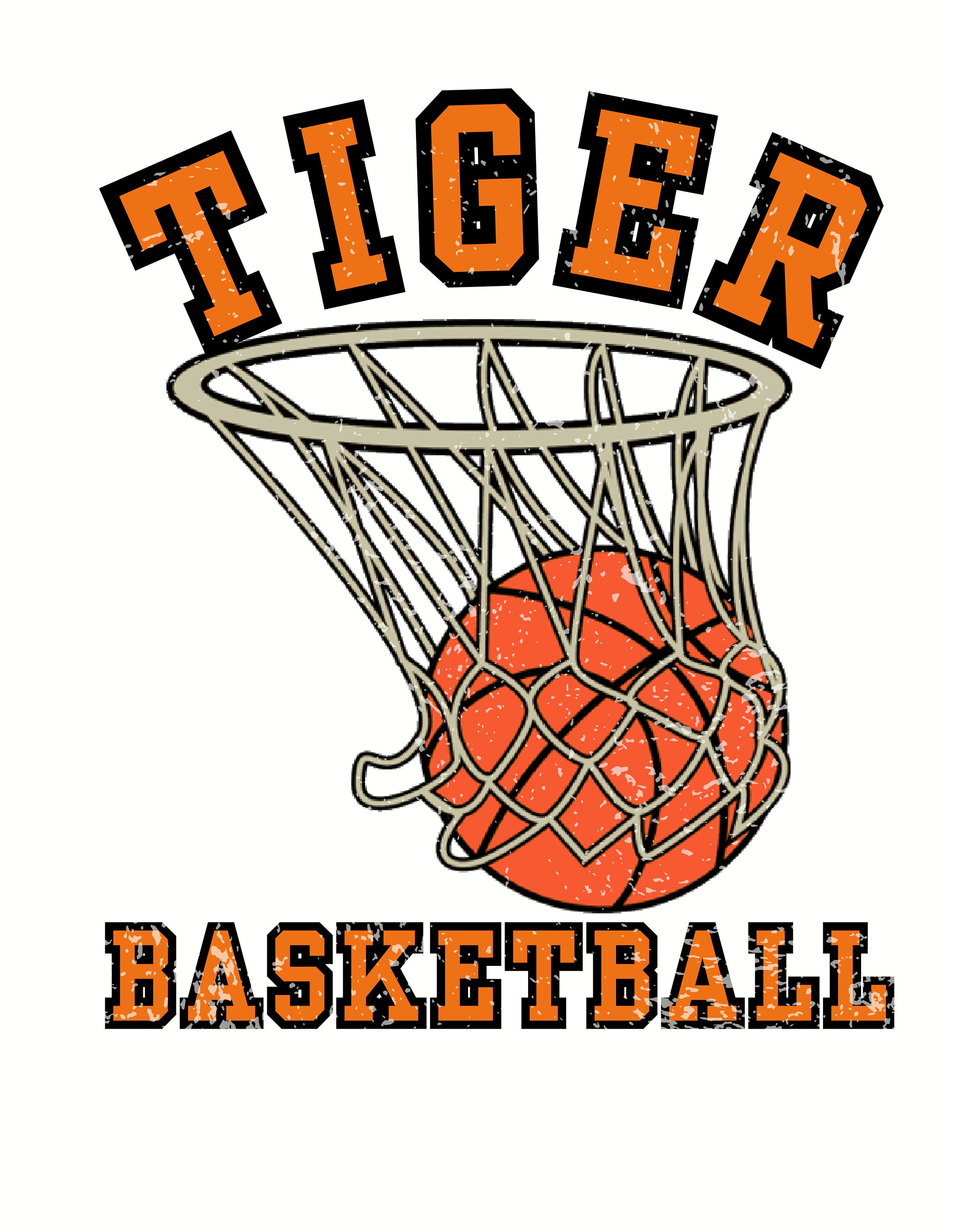 Tiger Basketball SVG - Etsy