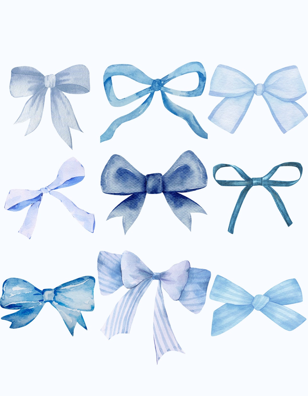 Blue Coquette Bow Aesthetic PNG - Etsy