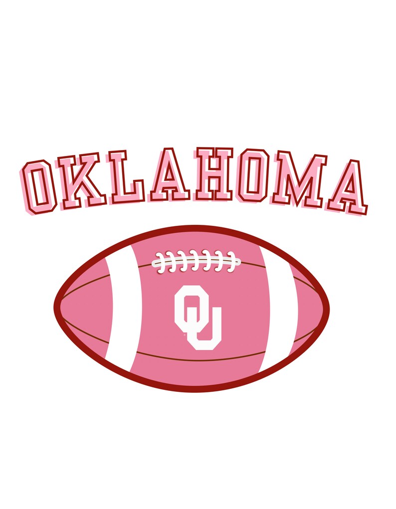 Pink OU Football SVG - Etsy