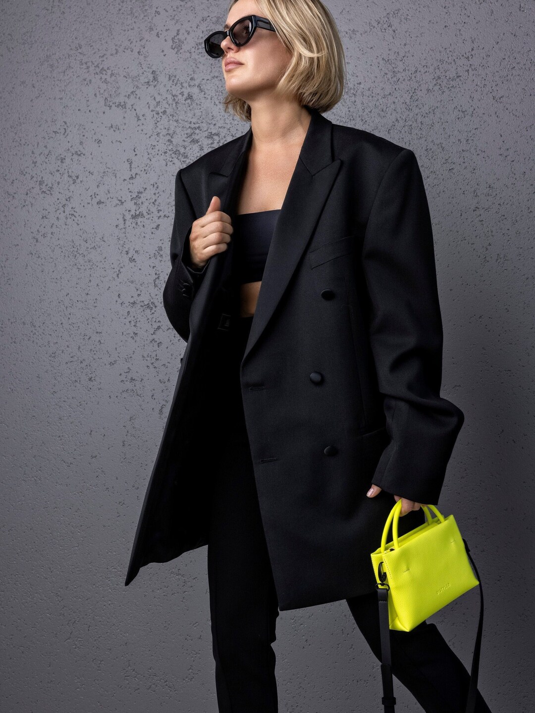 Neon Yellow Mini Purse, Vegan Leather Crossbody Bag - Etsy