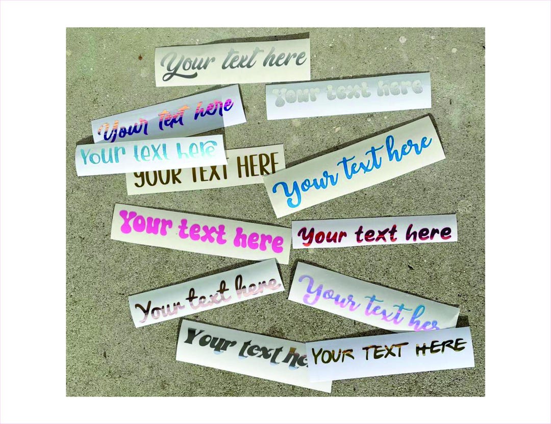 Custom Text Vinyl Decal: Personalized Name Sticker - Etsy