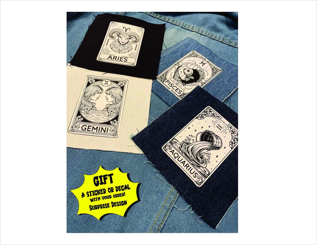 Zodiac Patches, Zodiac Sign Gifts, Sew on Patch, Zodiac Patch Jacket ...