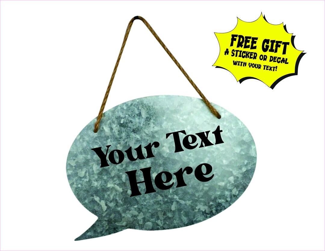 Galvanized Signs, Custom Metal Sign, Personalized Galvanized Message ...