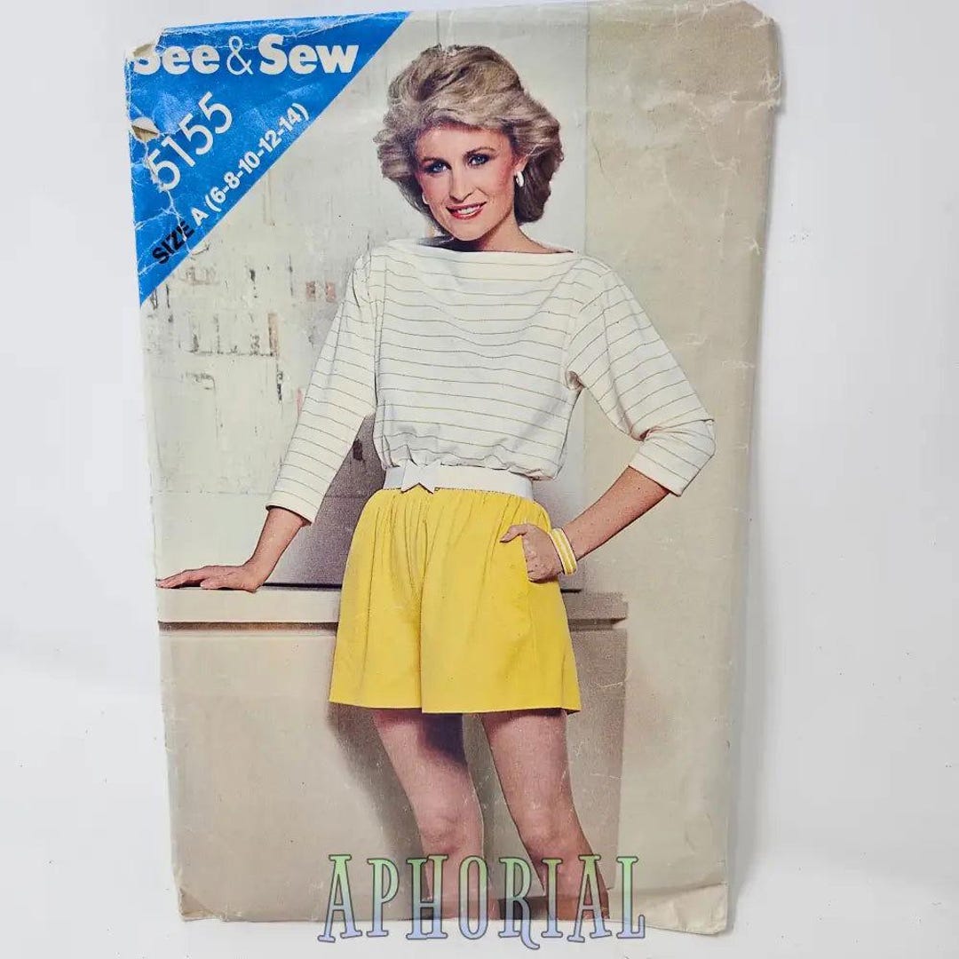 Vintage See and Sew 5155 Sewing Pattern Size A (6,8,10,12,14) Misses ...